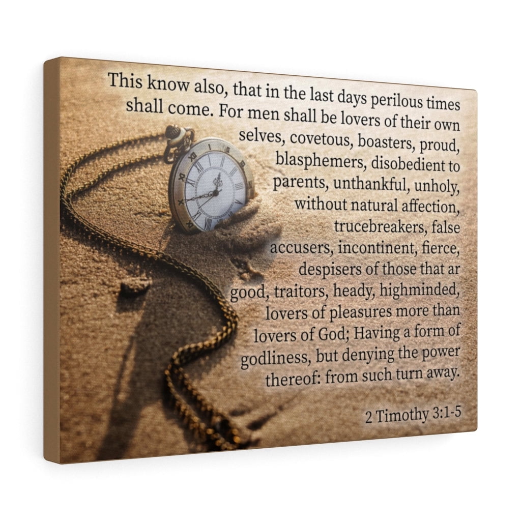Scripture Walls Perilous Times 2 Timothy 3:1-5 Bible Verse Canvas Christian Wall Art Ready to ...