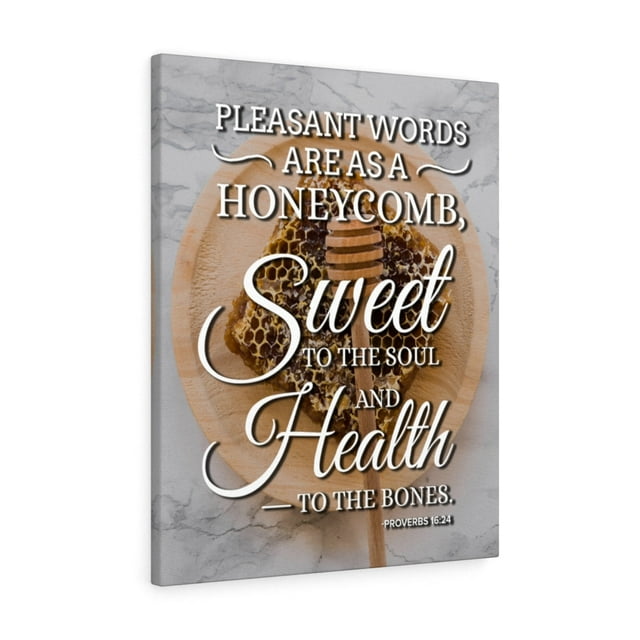 Scripture Walls Pleasant Words Proverbs 16:24 Bible Verse Canvas ...