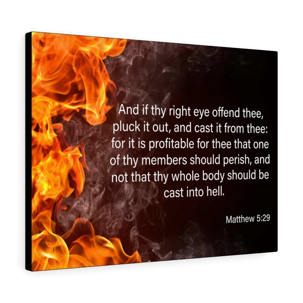Scripture Walls Pluck the Right Eye Matthew 5:29 Bible Verse Canvas ...