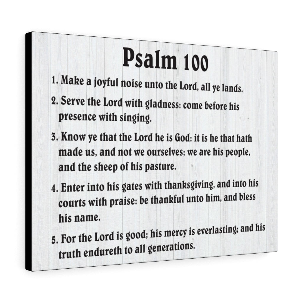 Scripture Walls Psalm 100 Praising God Cheerfully Bible Chapter Canvas ...