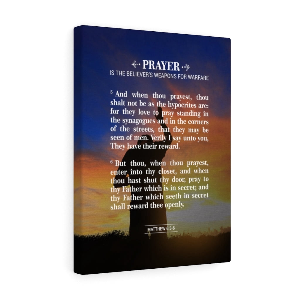 Scripture Walls Prayer Matthew 6:5-6 Bible Verse Canvas Christian Wall ...