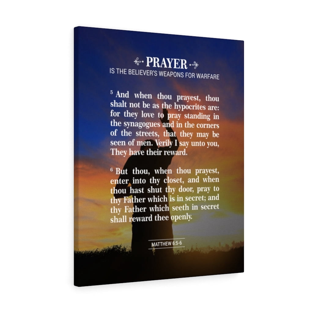 Scripture Walls Prayer Matthew 6 5 6 Bible Verse Canvas Christian Wall