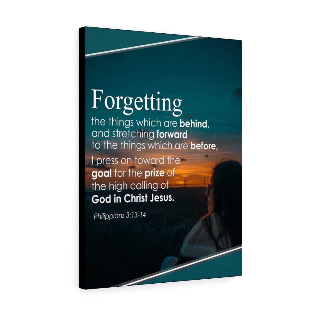 Scripture Walls Press On Philippians 3:13-14 Bible Verse Canvas ...