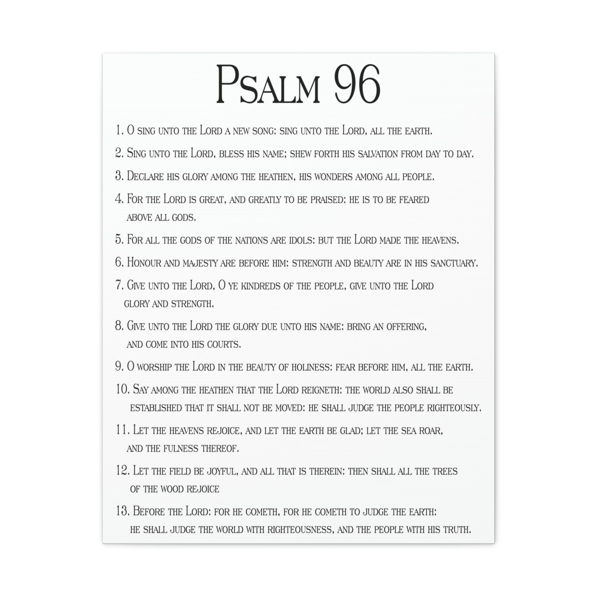 Scripture Walls Psalm 96 Proclaiming His Glorious Wonders White Bible ...