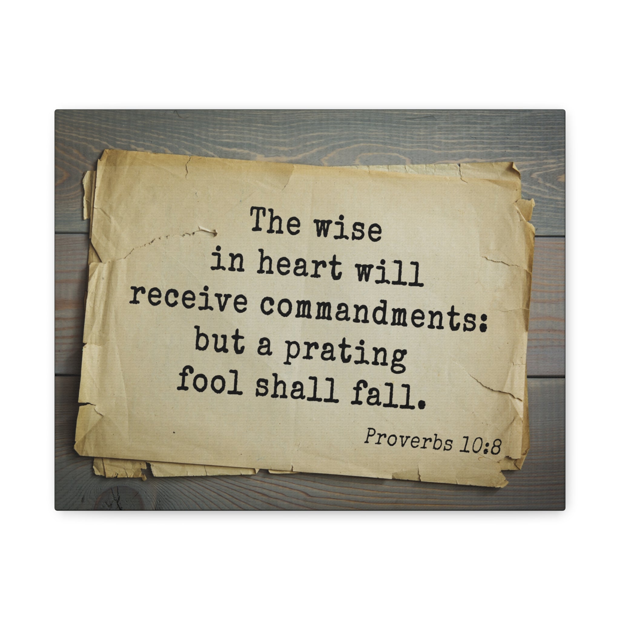 Scripture Walls Proverbs 10:8 The Wise Bible Verse Canvas Christian Wall Art Ready to Hang ...