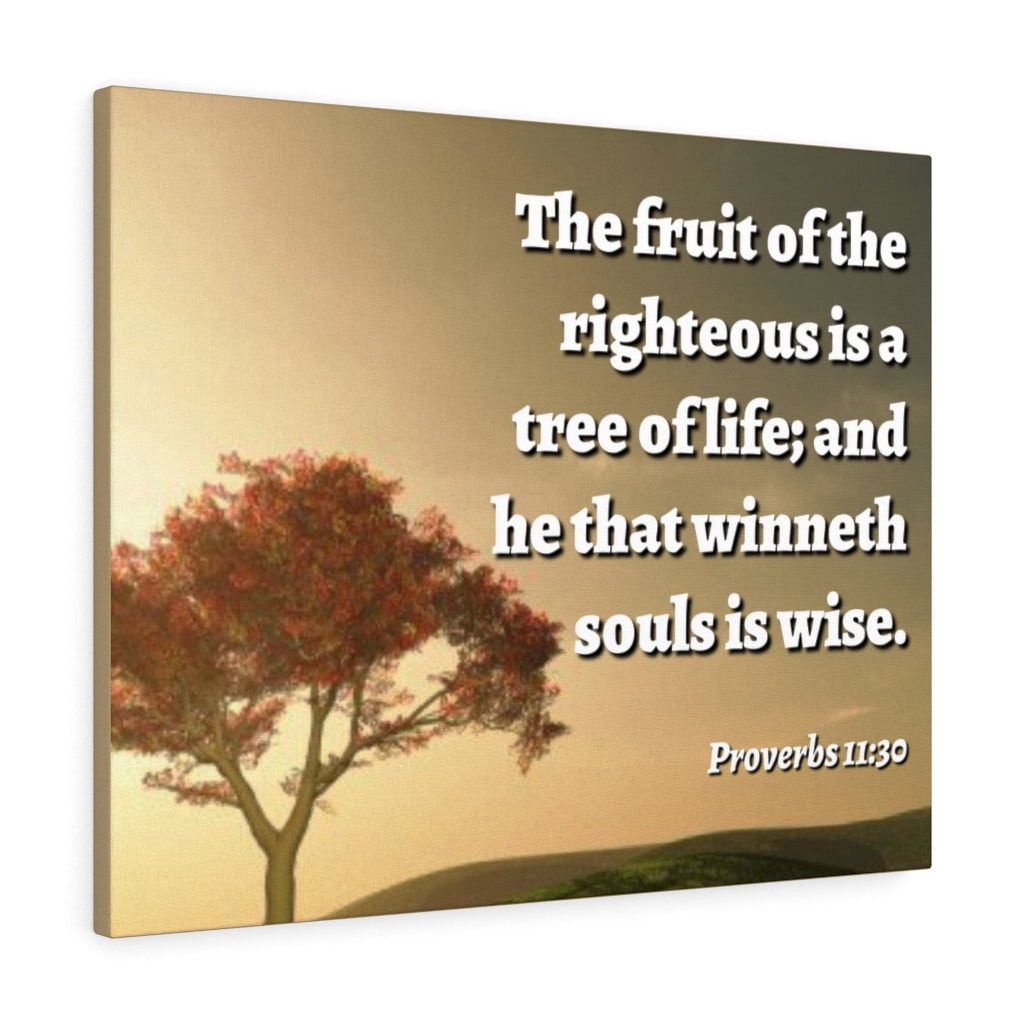 Scripture Walls Proverbs 11:30 Tree Of Life Bible Verse Canvas ...