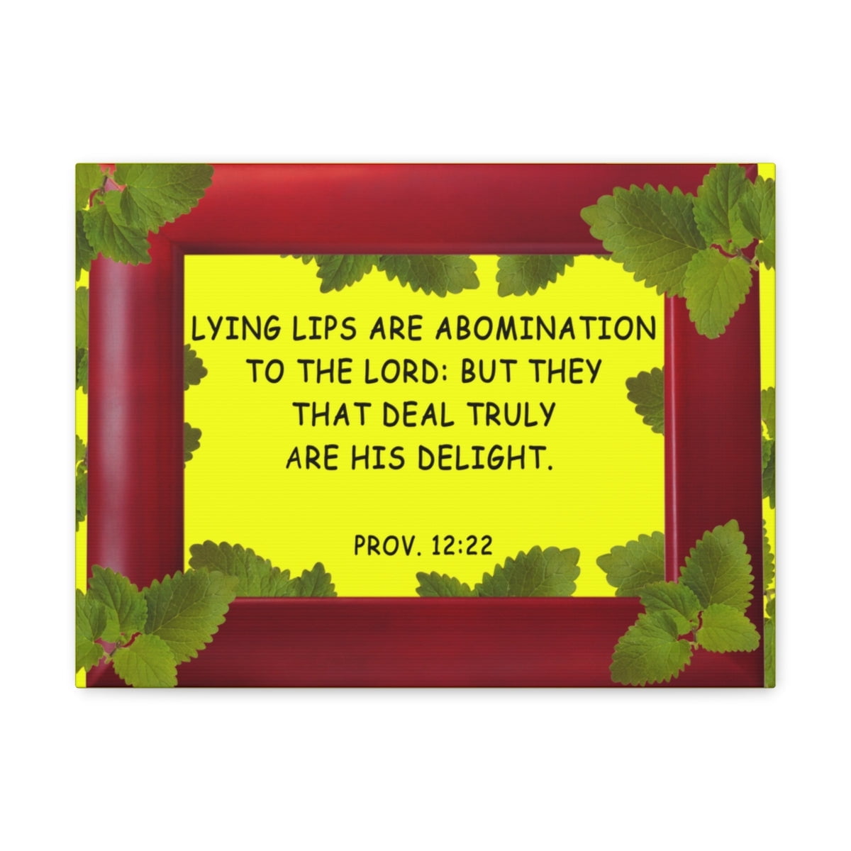 Scripture Walls Proverbs 12:22 To The Lord Bible Verse Canvas Christian ...