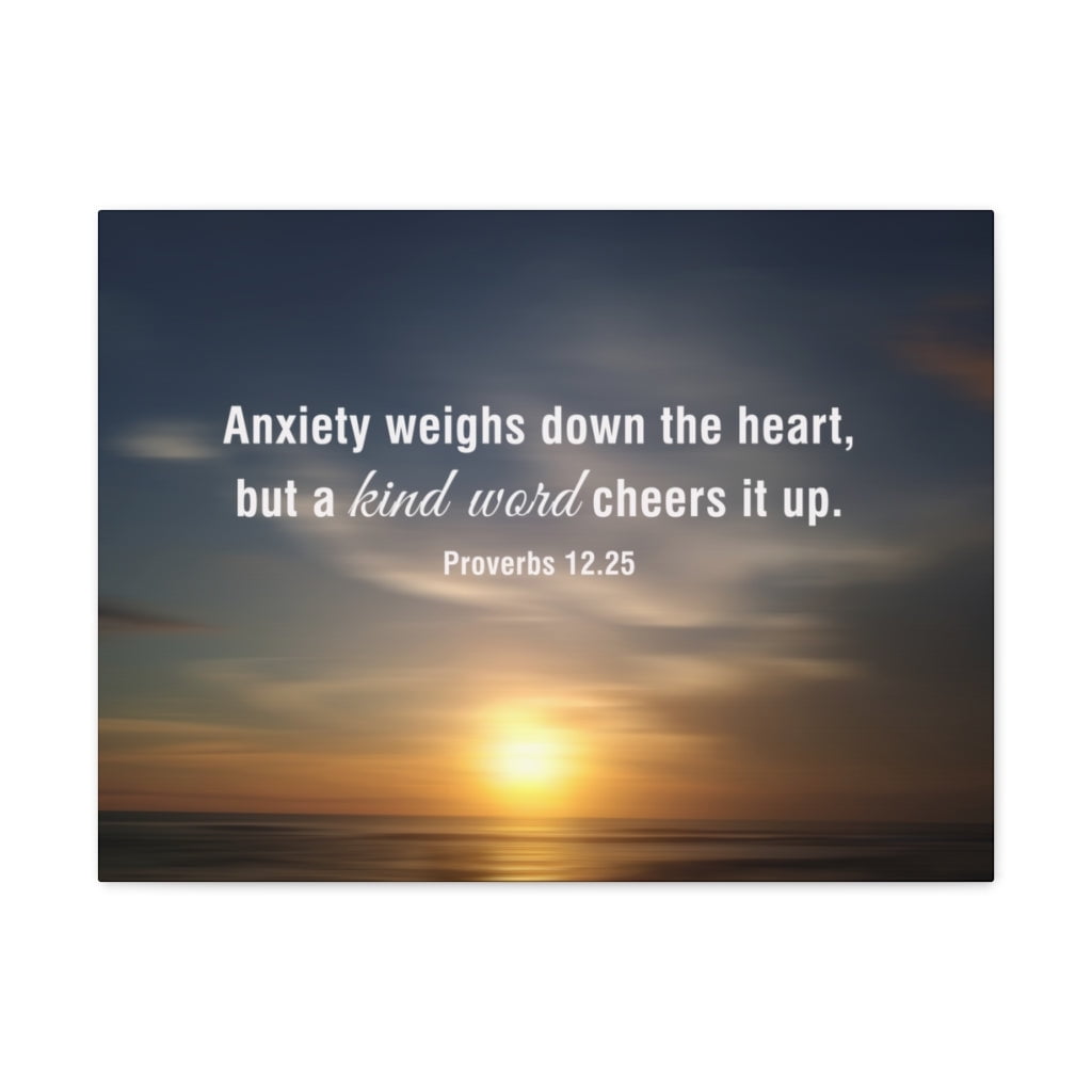 Scripture Walls Proverbs 12:25 Kind Word Bible Verse Canvas Christian ...