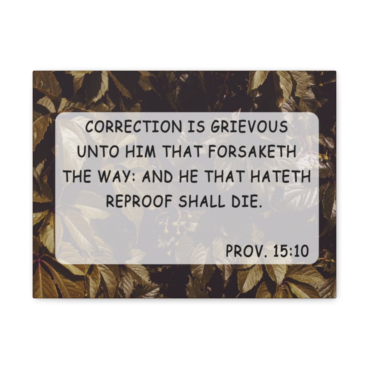 Scripture Walls Proverbs 15:10 Correction Is Grievous Bible Verse ...