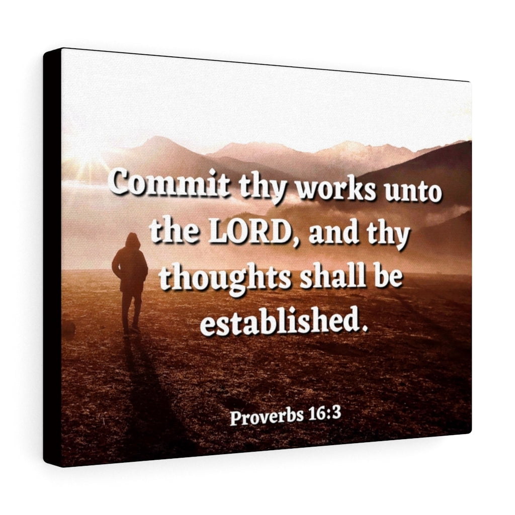Scripture Walls Proverbs 16:3 Be Established Bible Verse Canvas ...