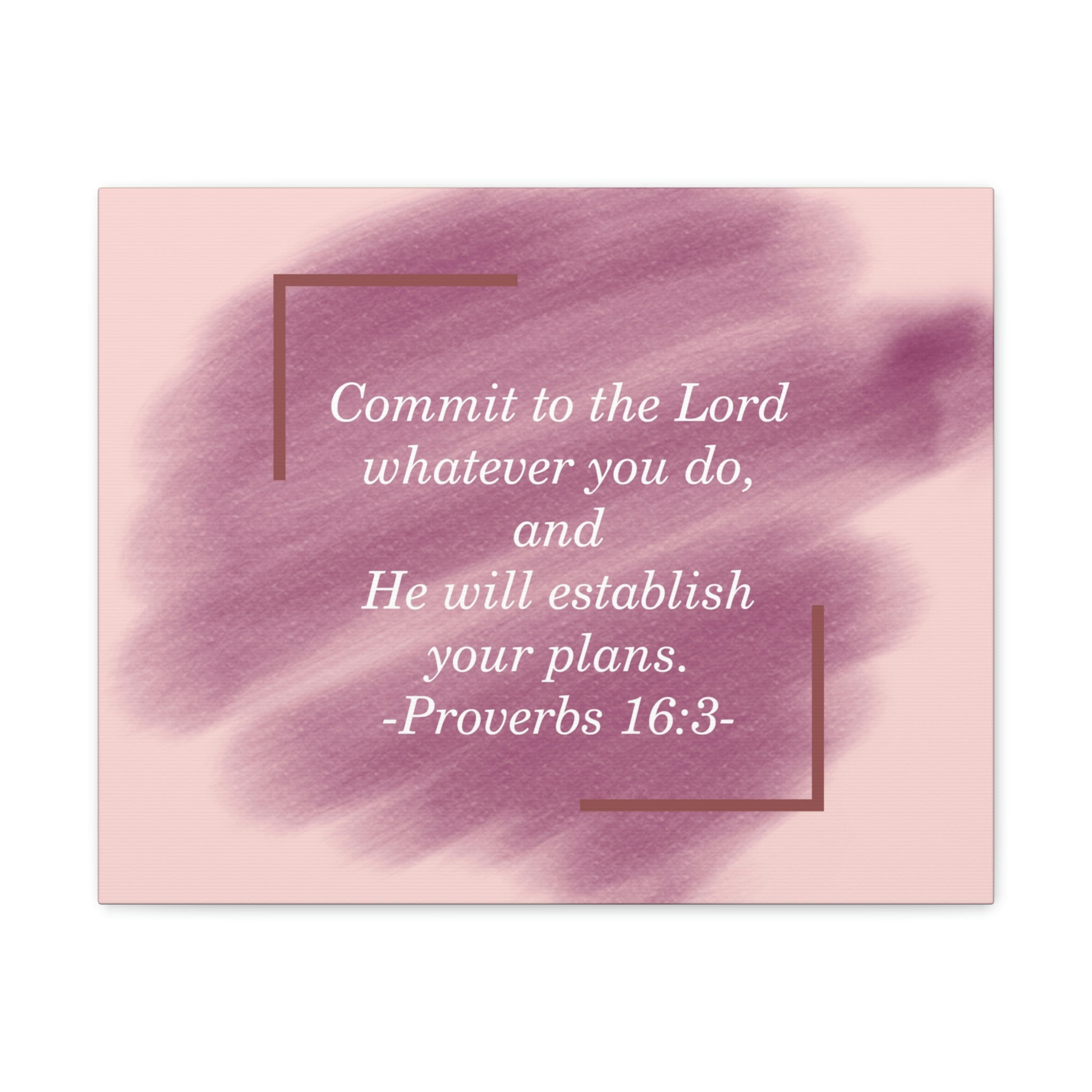 Scripture Walls Proverbs 16:3 Commit To The Lord Maroon Bible Verse ...