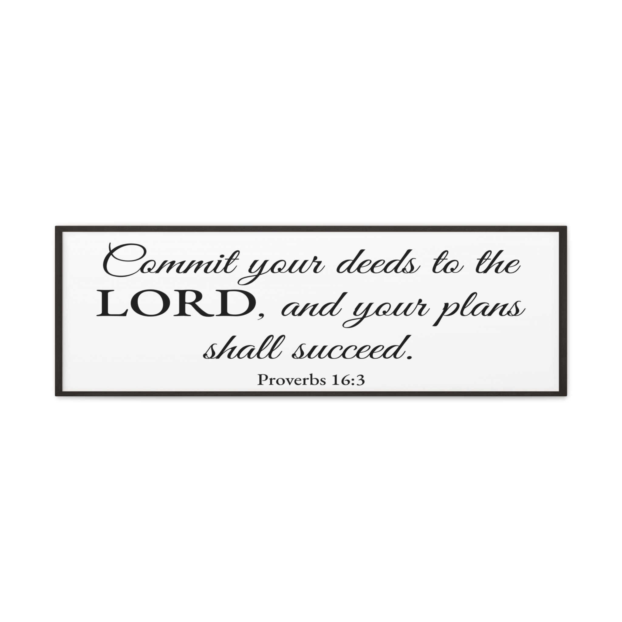 Proverbs 16:3 White Bible Verse Canvas Christian Wall Art Ready to Hang ...