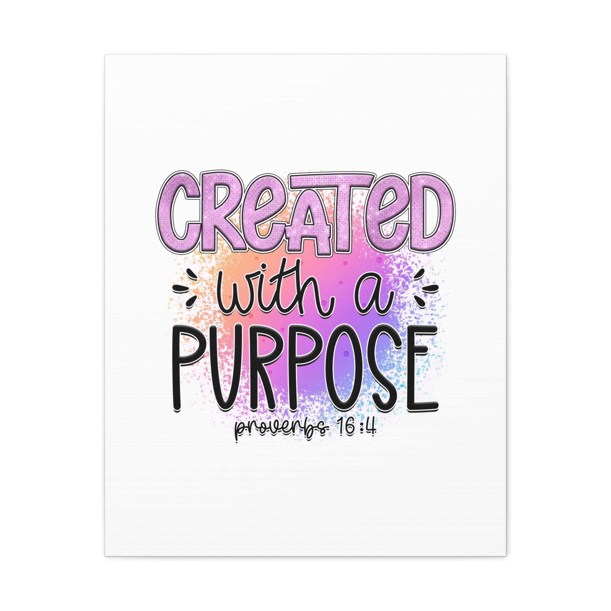 Scripture Walls Proverbs 16:4 Created With a Purpose Purple Bible Verse ...