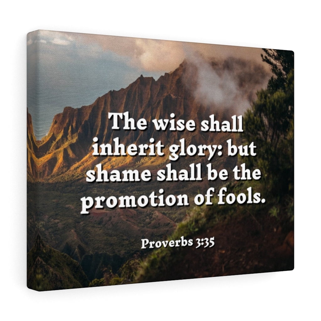 Scripture Walls Proverbs 3:35 Inherit Glory Bible Verse Canvas ...