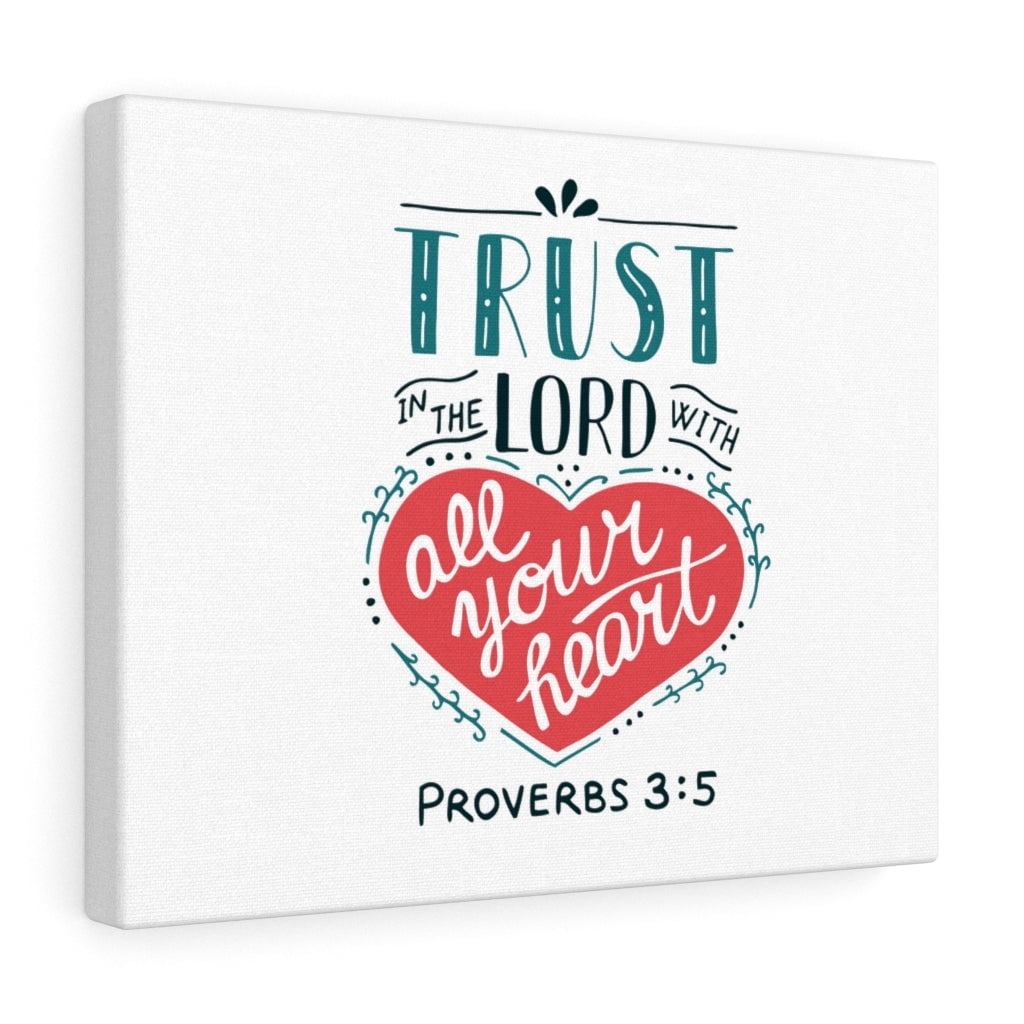 Scripture Walls Proverbs 3:5 Trust The Lord Red Heart Bible Verse ...