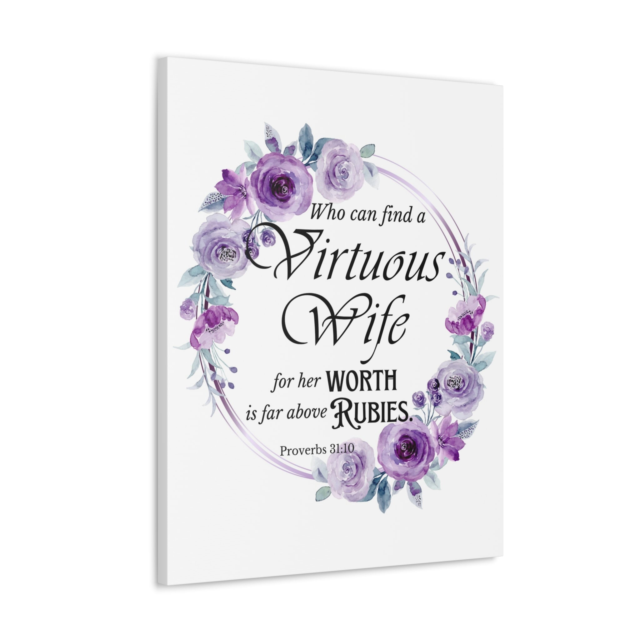 Scripture Walls Proverbs 31:10 A Virtuous Wife Bible Verse Canvas ...