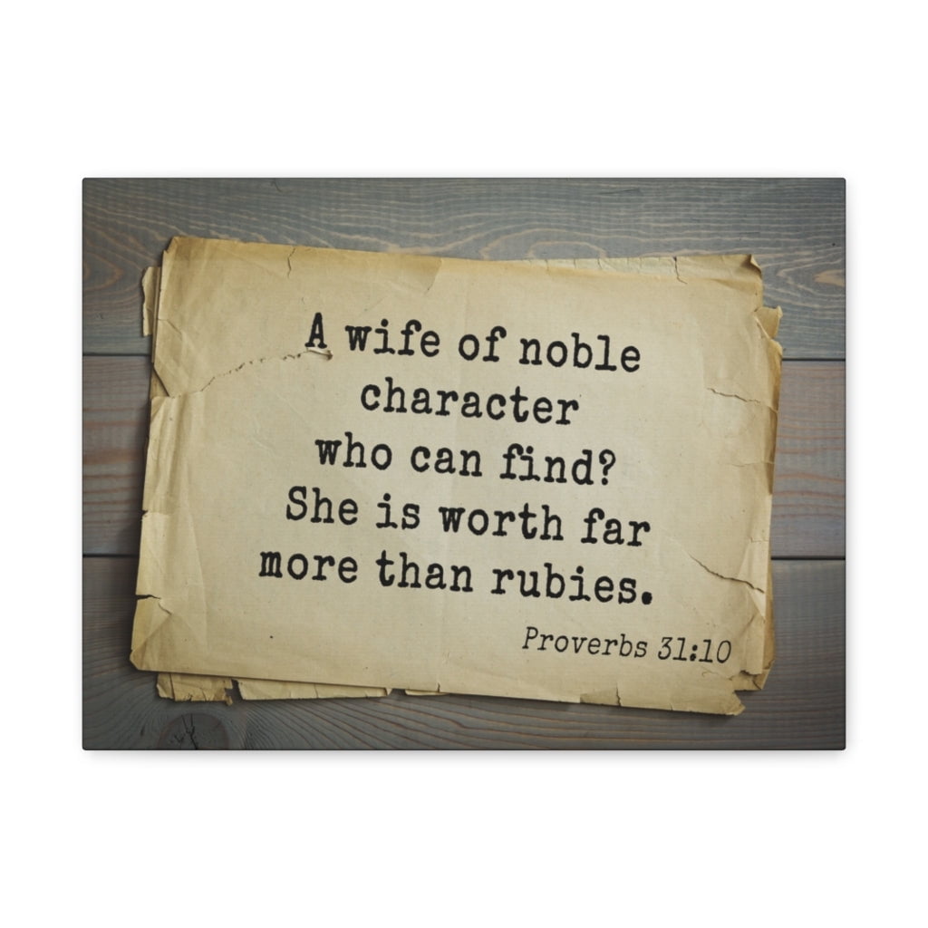 Scripture Walls Proverbs 31:10 Noble Character Bible Verse Canvas ...