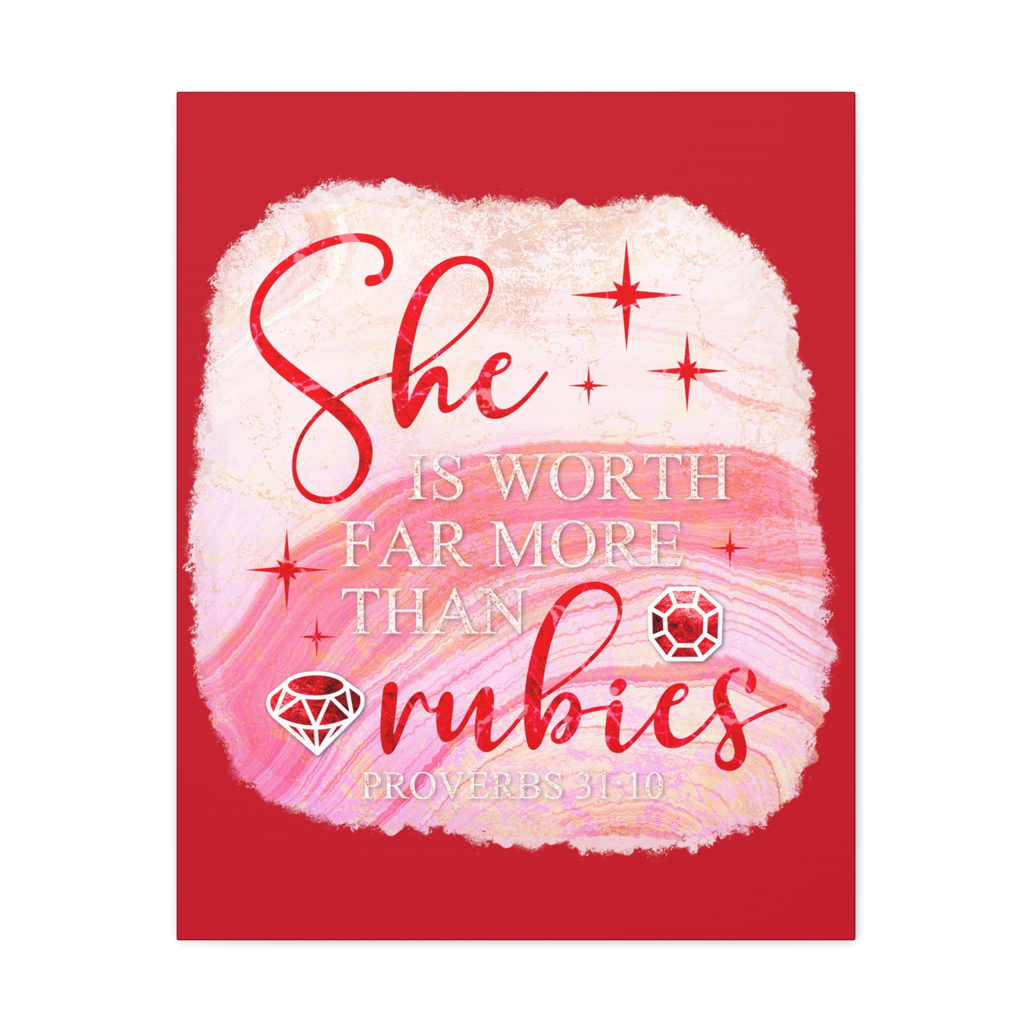 Scripture Walls Proverbs 31:10 Rubies Bible Verse Canvas Christian Wall ...