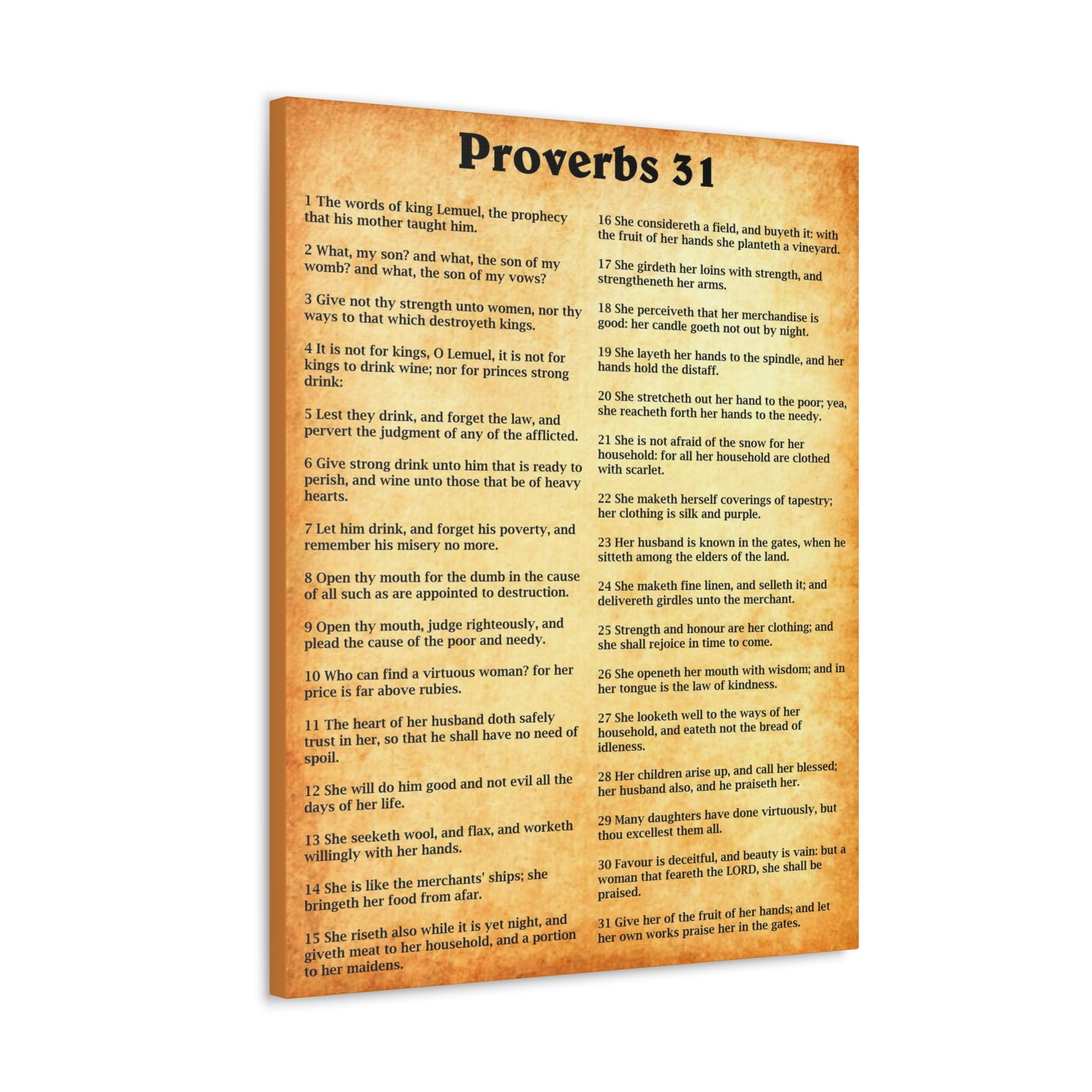 Scripture Walls Proverbs 31 Chapter Gold Bible Canvas Christian Wall ...