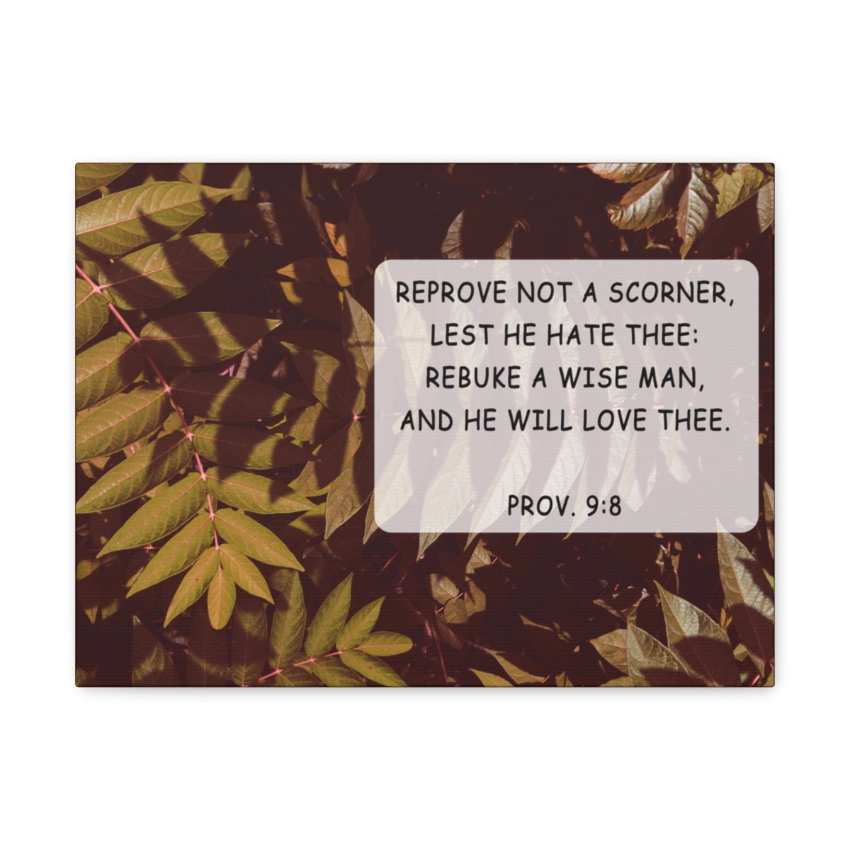 Scripture Walls Proverbs 9:8 He Will Love Bible Verse Canvas Christian ...