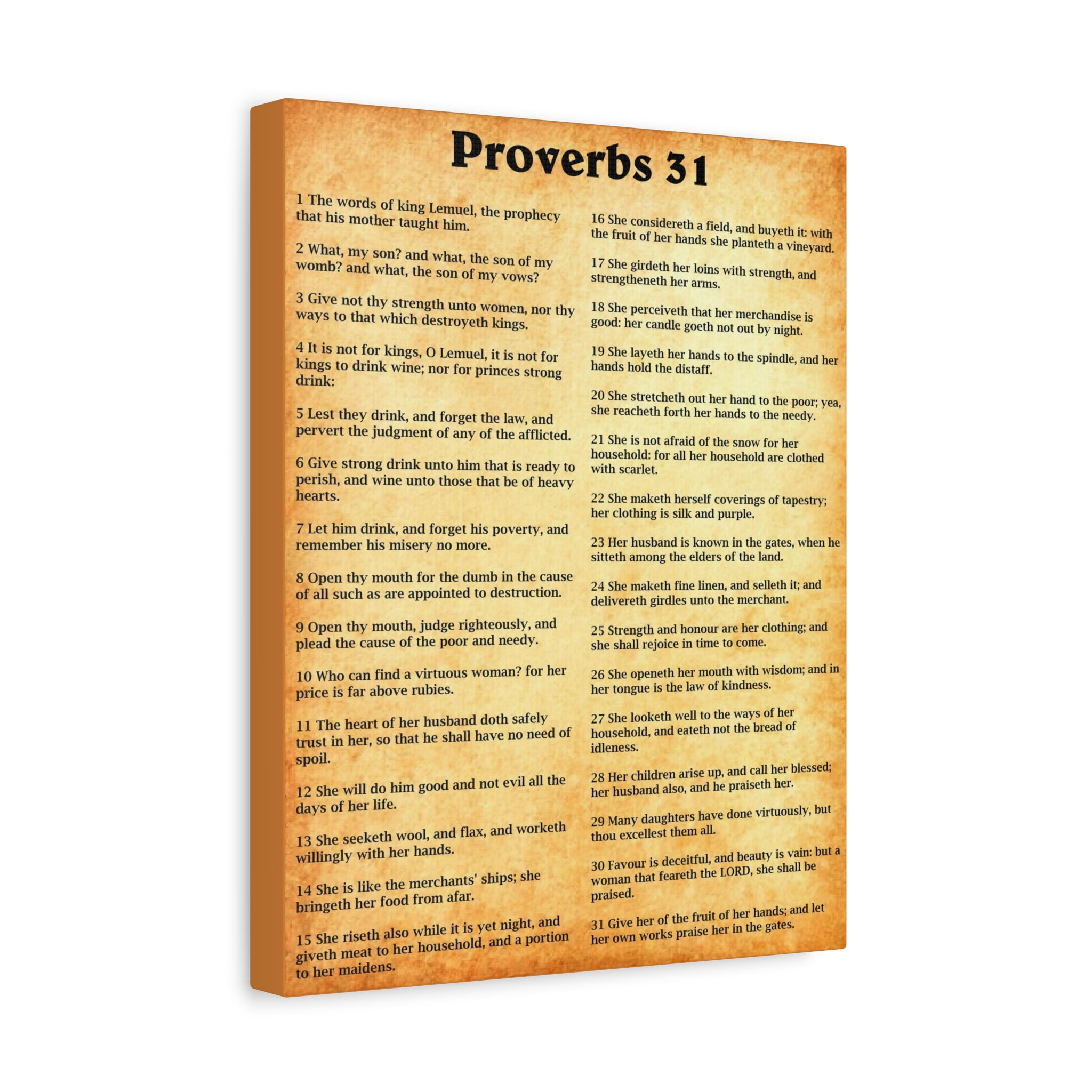 Scripture Walls Proverbs Chapter 31 Gold Bible Canvas Christian Wall ...