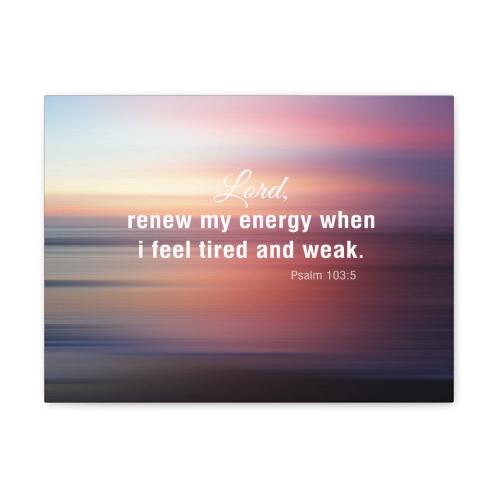 Scripture Walls Psalm 103:5 Renew My Energy Bible Verse Canvas ...