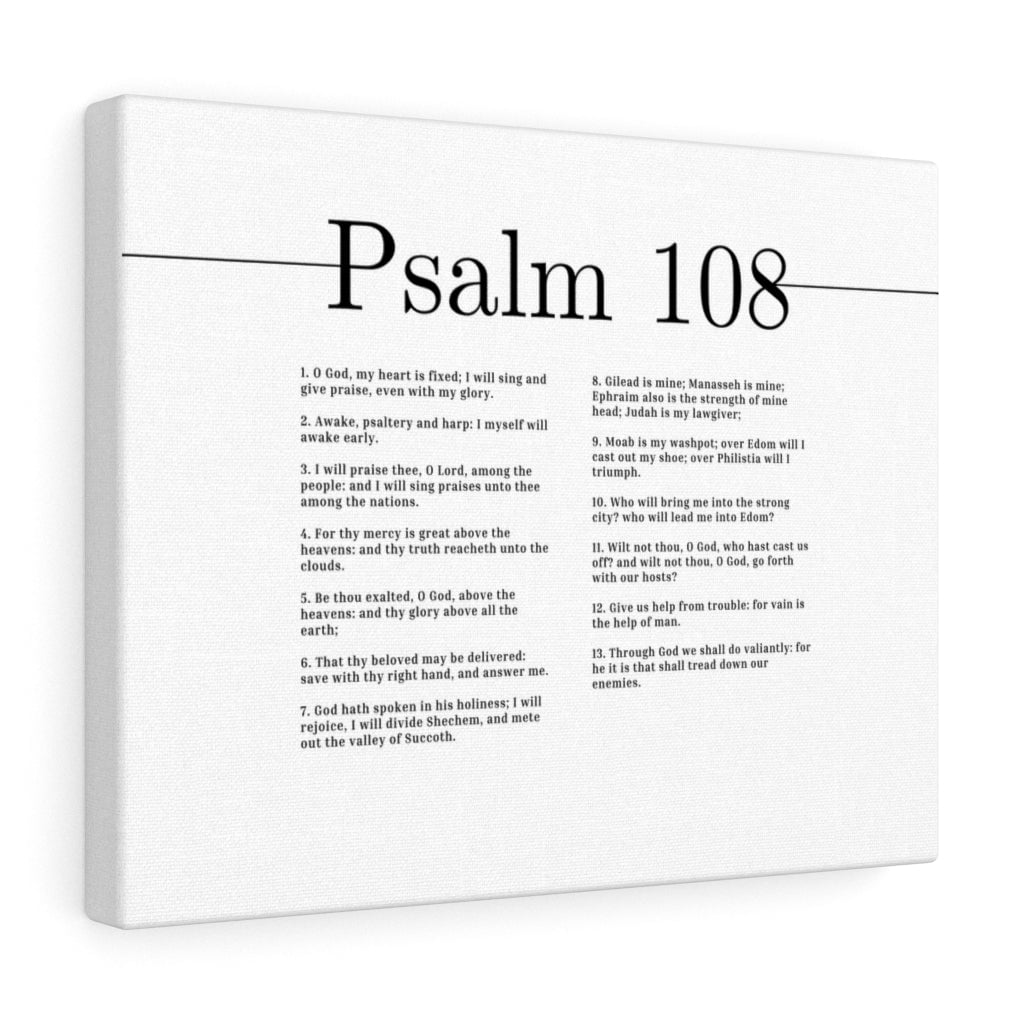 Scripture Walls Psalm 108 I Will Sing And Give Praise White Bible ...