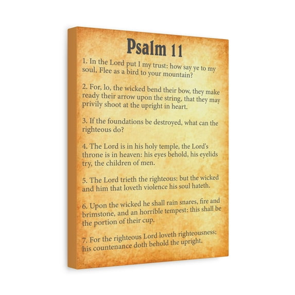 Scripture Walls Psalm 11 Gold Bible Chapter Canvas Christian Wall Art ...