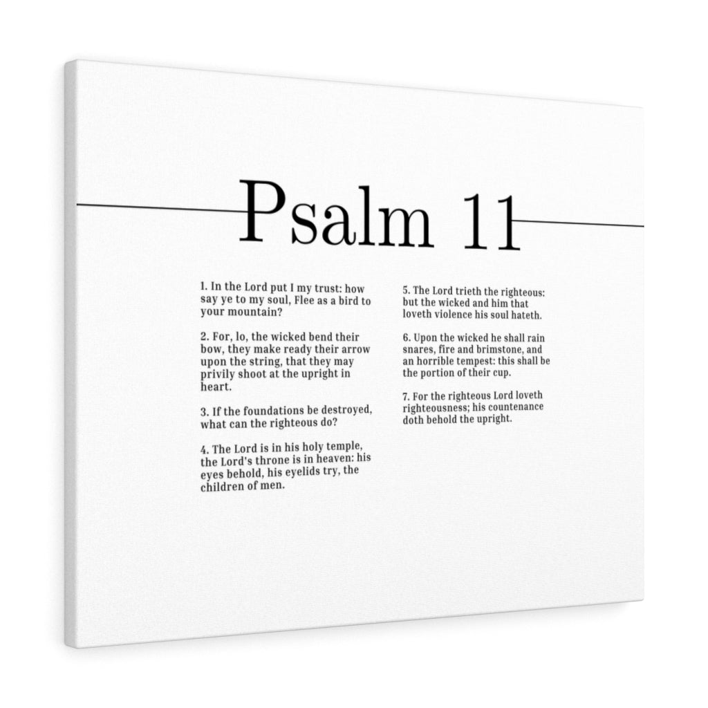 Scripture Walls Psalm 11 In The Lord I Put My Trust White Bible Chapter Canvas Christian Wall ...