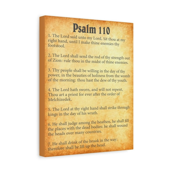 Scripture Walls Psalm 110 Gold Bible Chapter Canvas Christian Wall Art ...