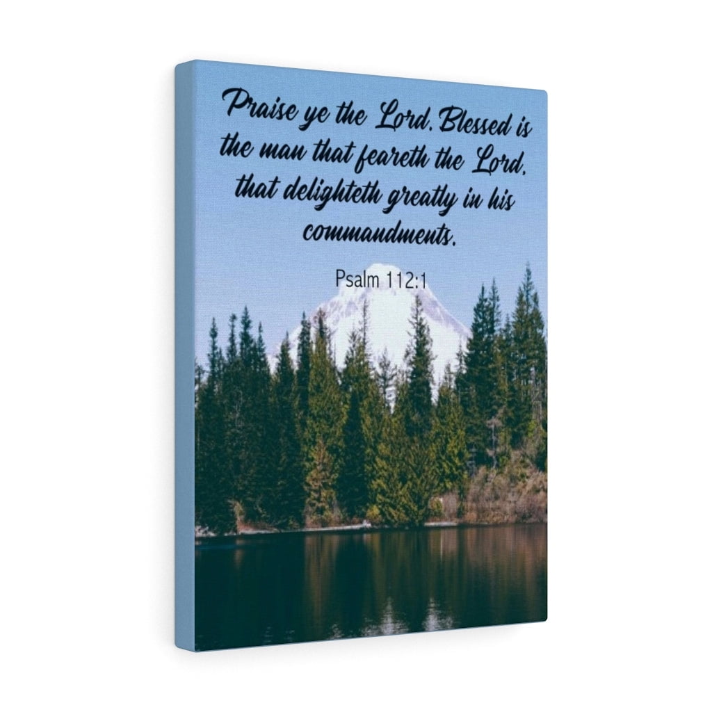 Scripture Walls Psalm 112:1 Praise Ye The Lord Bible Verse Canvas ...