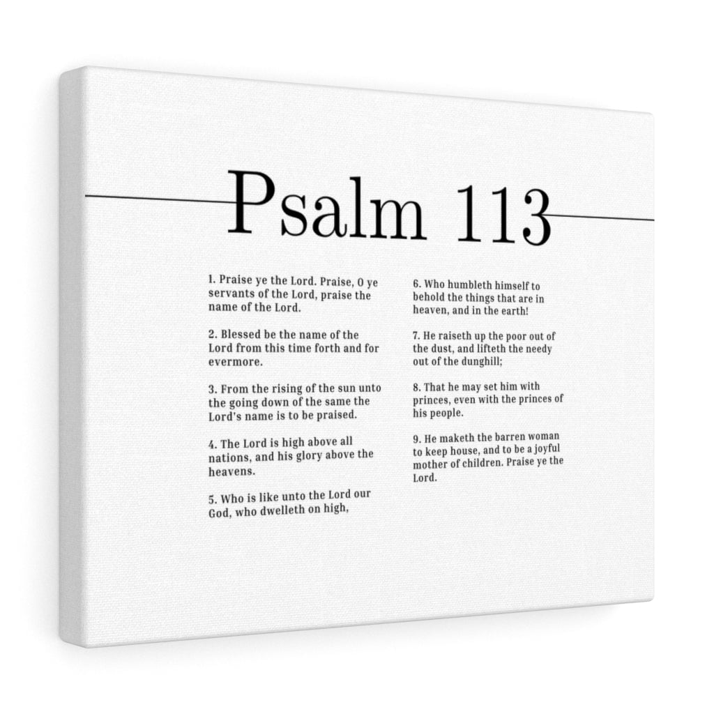 Scripture Walls Psalm 113 Servants Of The Lord White Bible Chapter Canvas Christian Wall Art ...