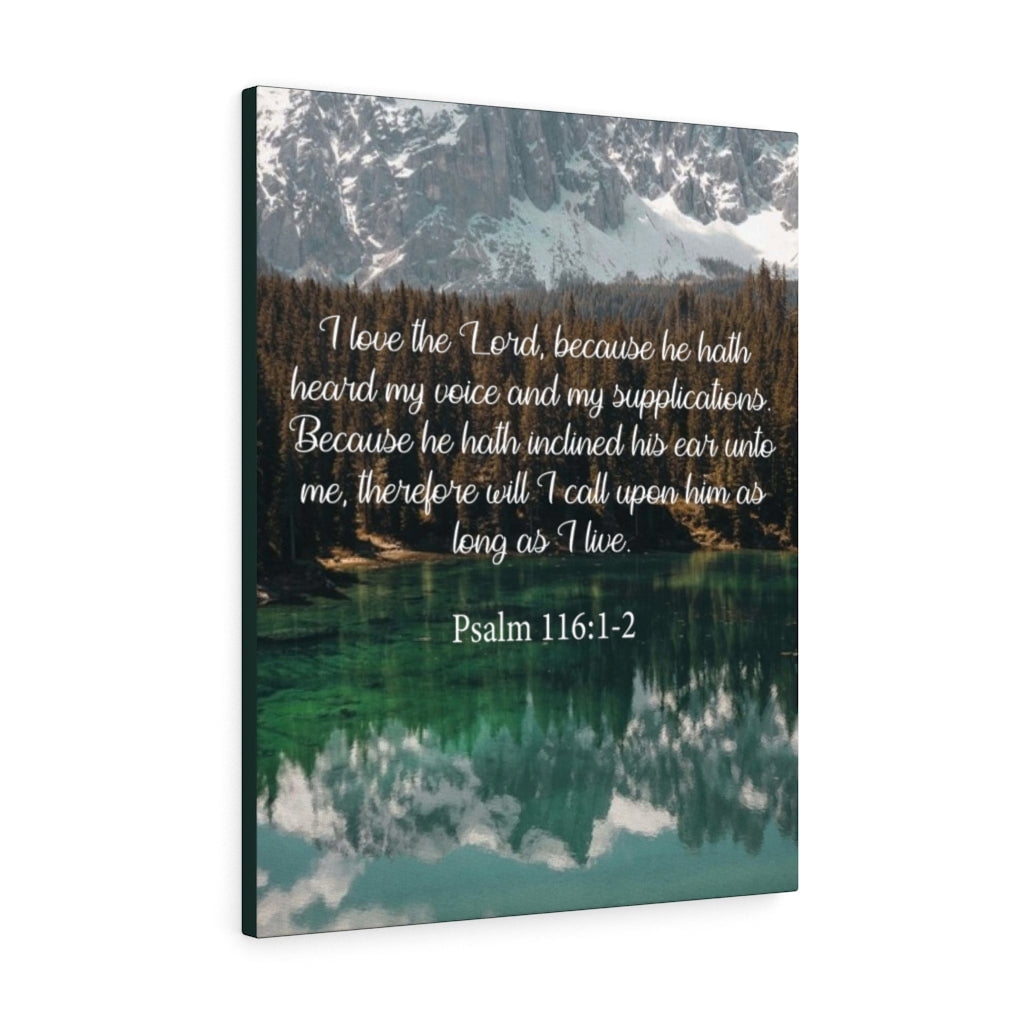 Scripture Walls Psalm 116:1-2 I Love The Lord Bible Verse Canvas ...