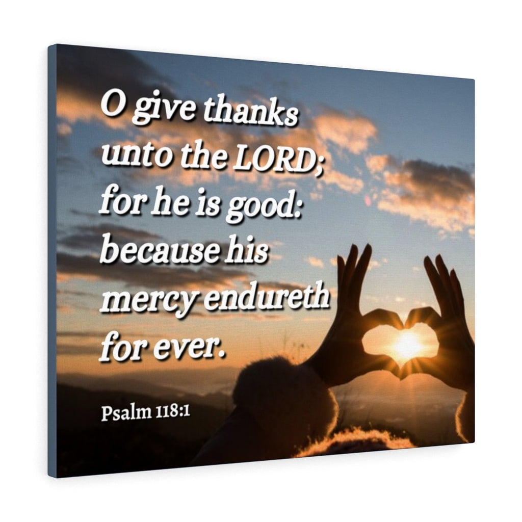 Scripture Walls Psalm 118:1 Give Thanks Bible Verse Canvas Christian ...