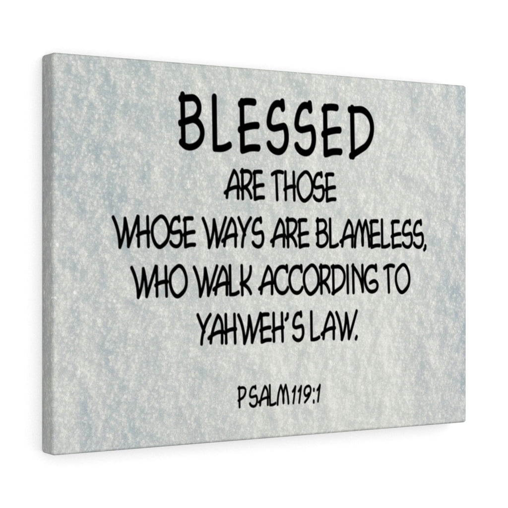Scripture Walls Psalm 119:1 Yahweh's Law Scripture Bible Verse Canvas ...