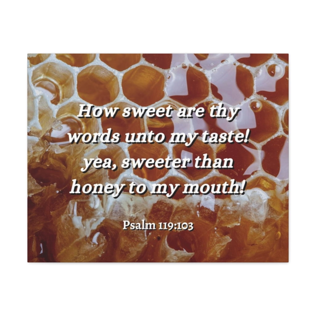 Scripture Walls Psalm 119:103 Thy Words Bible Verse Canvas Christian Wall Art Ready to Hang ...