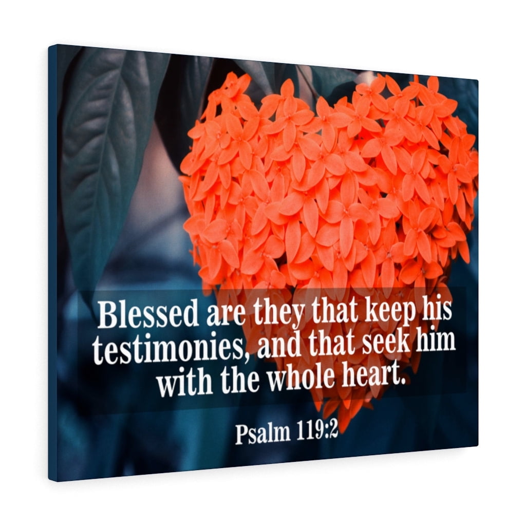Scripture Walls Psalm 119:2 Keep His Testimonies Bible Verse Canvas ...