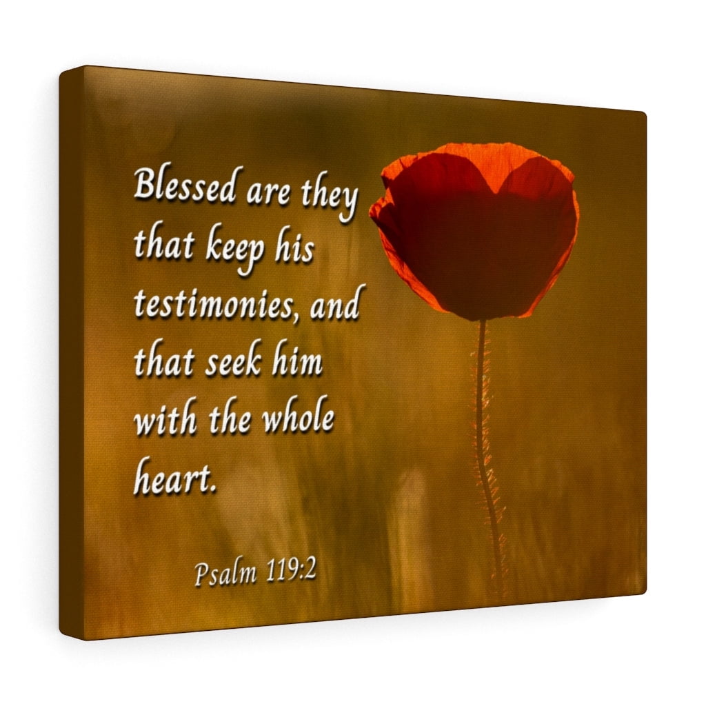 Scripture Walls Psalm 119:2 Seek God Bible Verse Canvas Christian Wall ...
