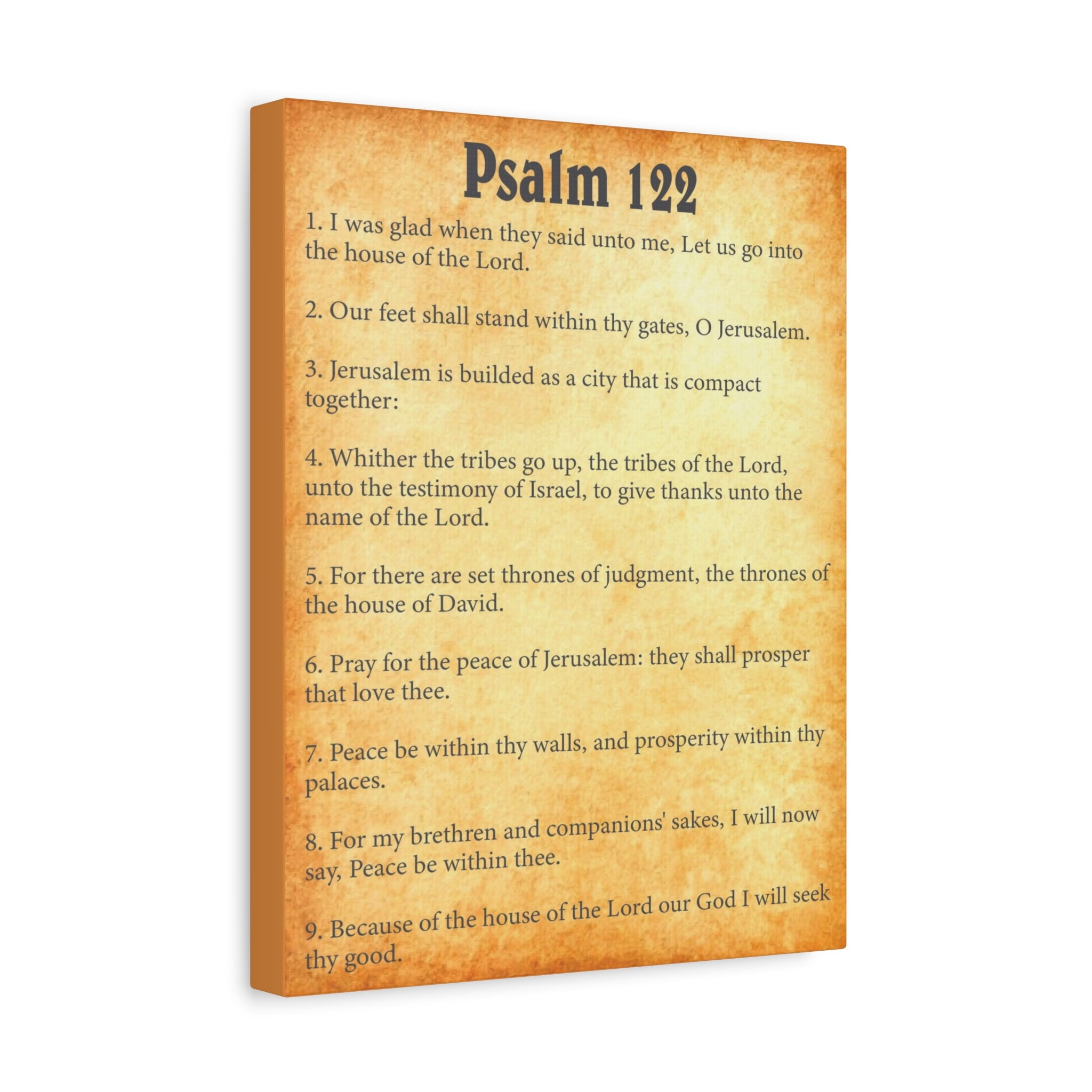 Scripture Walls Psalm 122 Gold Bible Chapter Canvas Christian Wall Art ...