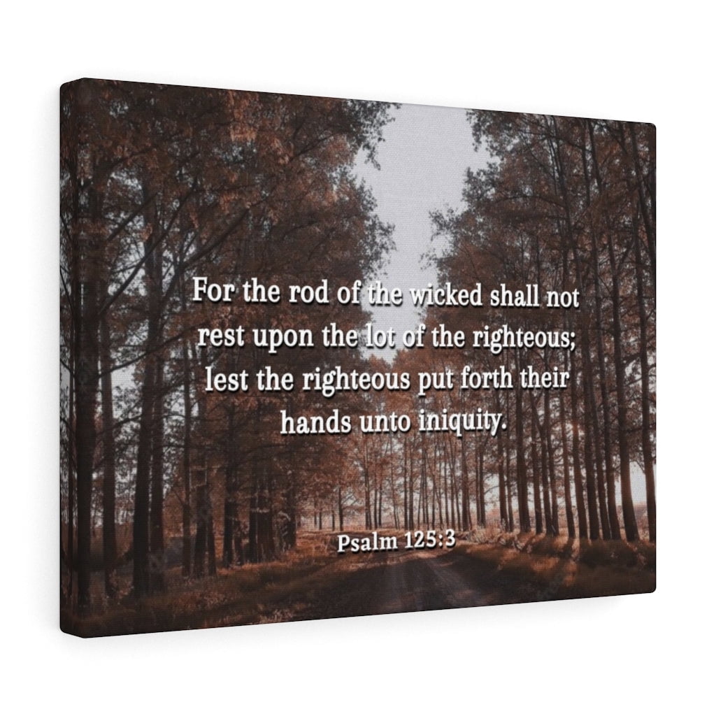 Scripture Walls Psalm 125:3 Righteous Bible Verse Canvas Christian Wall ...