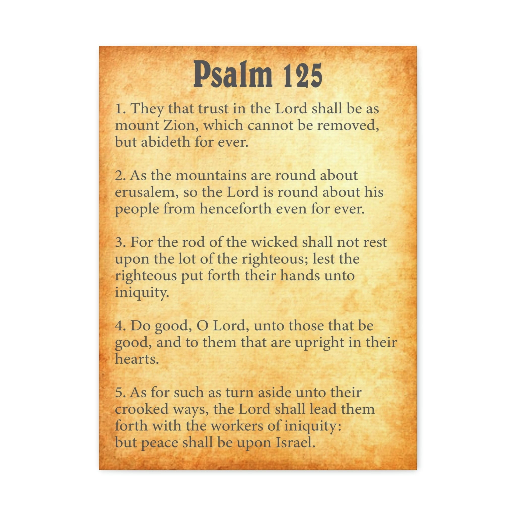 Scripture Walls Psalm 125 Chapter Gold Bible Canvas Christian Wall Art ...