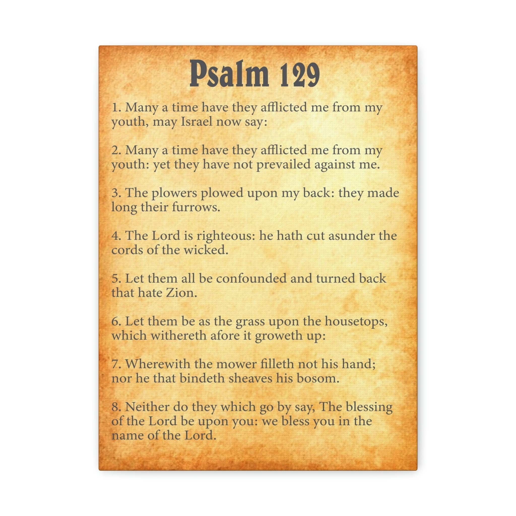 Scripture Walls Psalm 129 Chapter Gold Bible Canvas Christian Wall Art ...