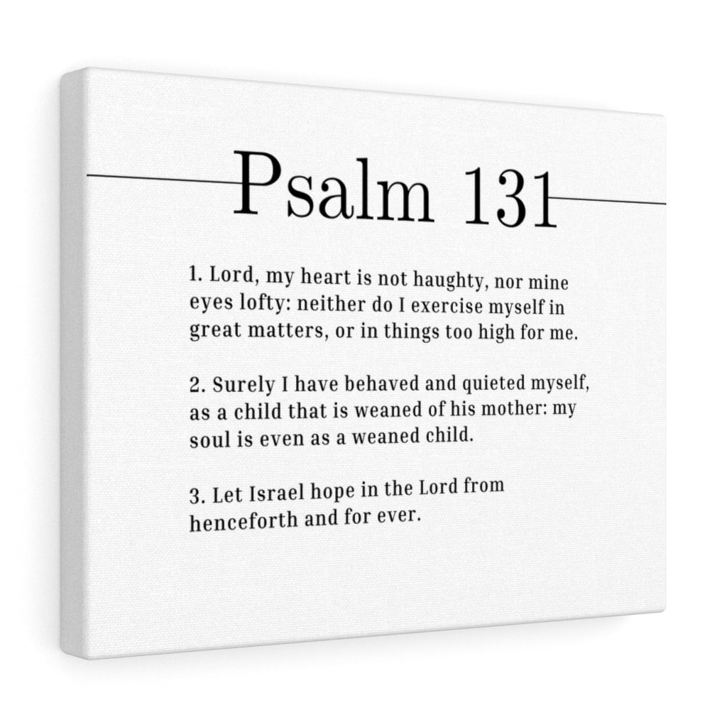 Scripture Walls Psalm 131 Hope In The Lord White Bible Chapter Canvas ...