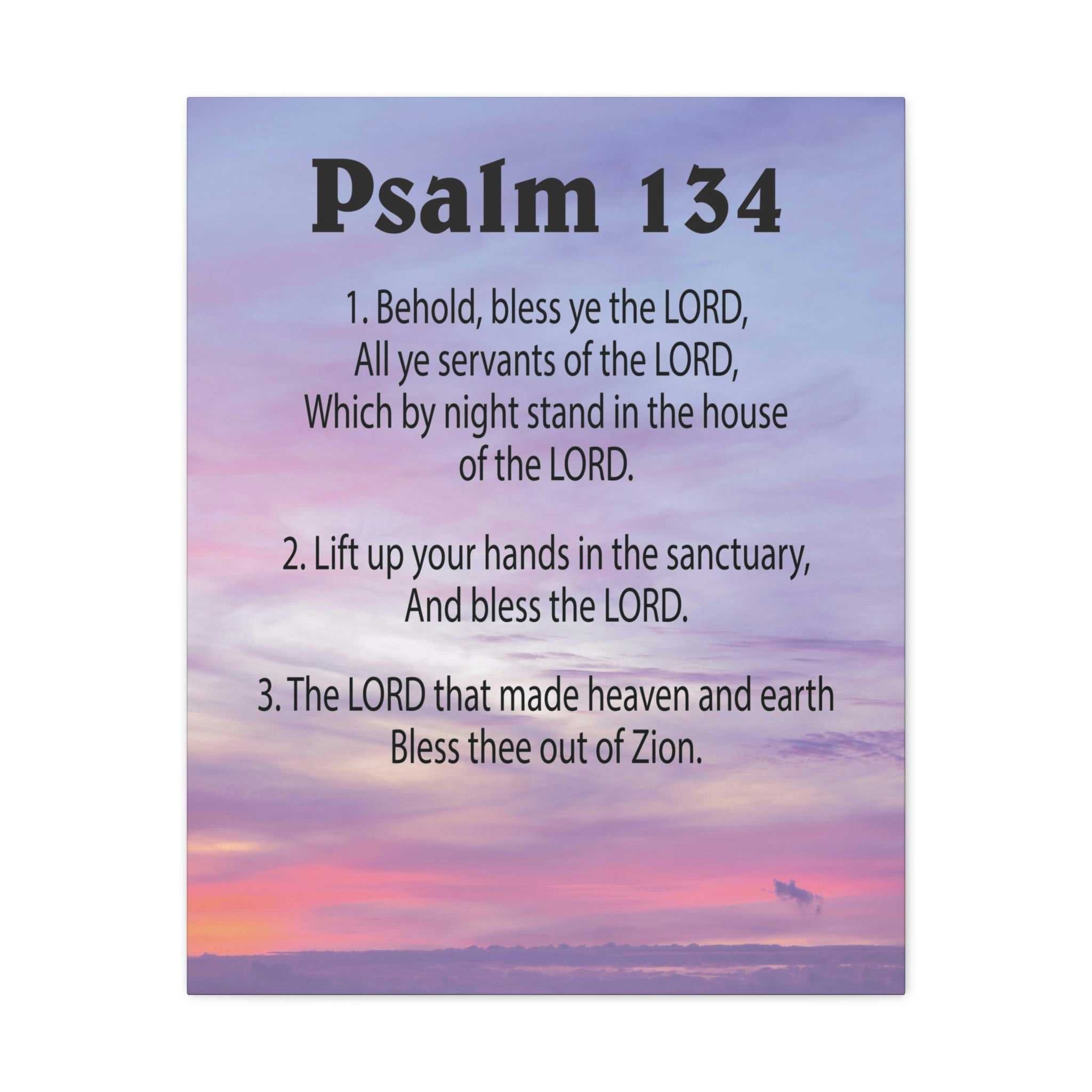 Scripture Walls Psalm 134 House of The Lord Bible Chapter Canvas ...