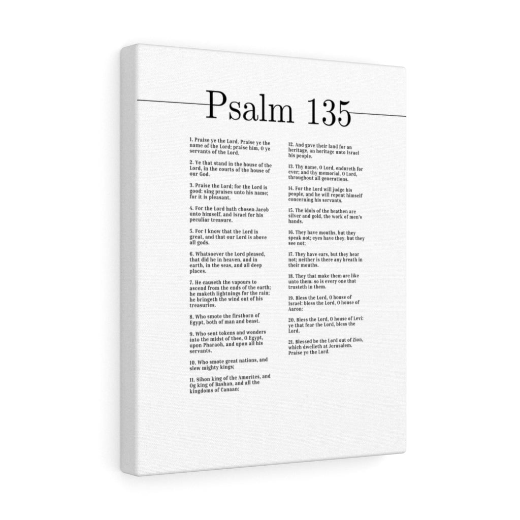 Scripture Walls Psalm 135 Praise Ye The Lord White Bible Chapter Canvas ...