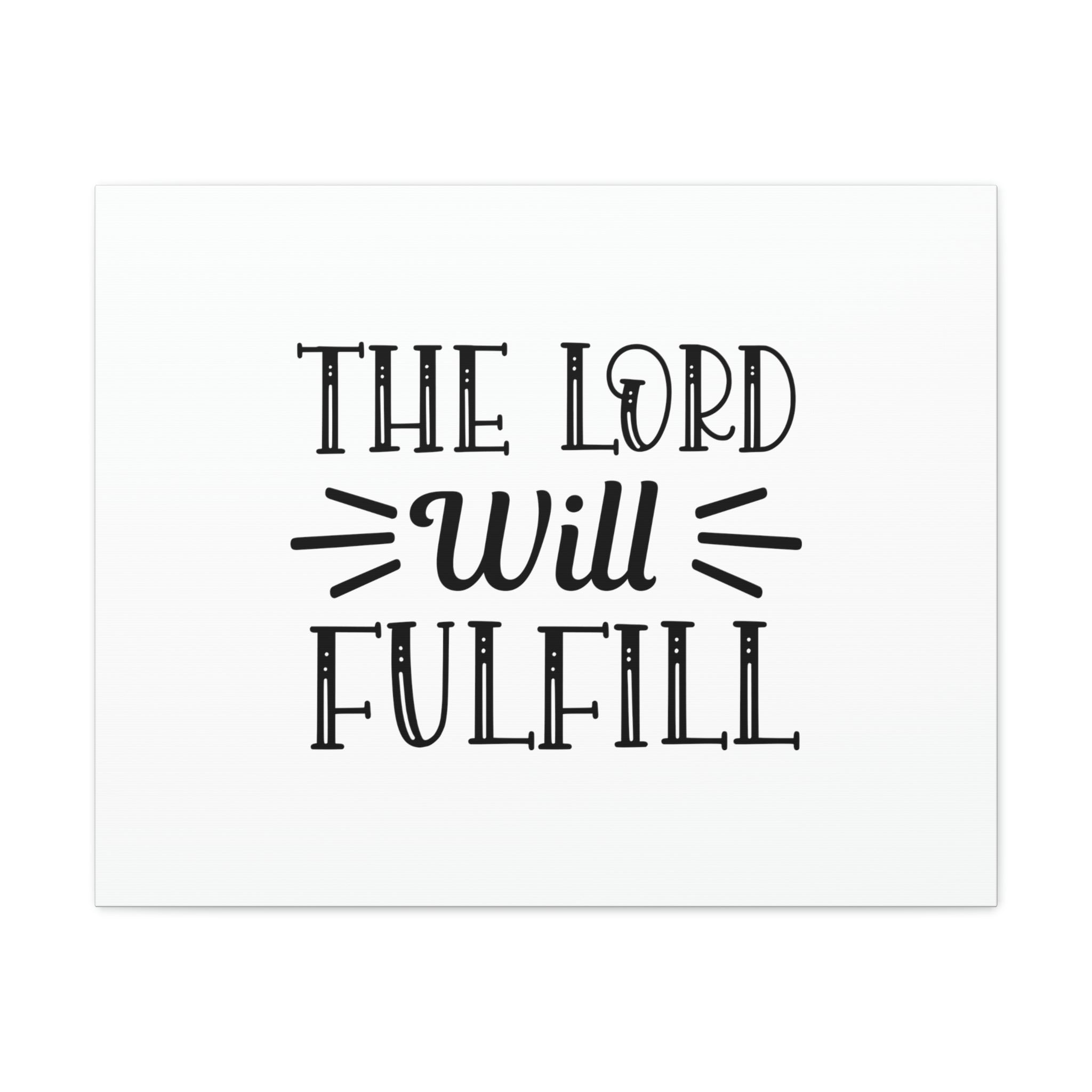 Scripture Walls Psalm 138:8 Lord Fulfills Plain Bible Verse Canvas ...