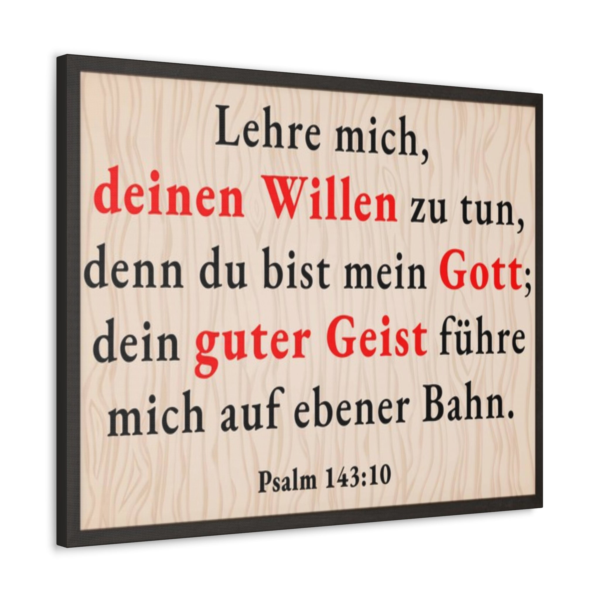 Scripture Walls Psalm 143:10 Doing Your Will German Bible Verse Canvas ...