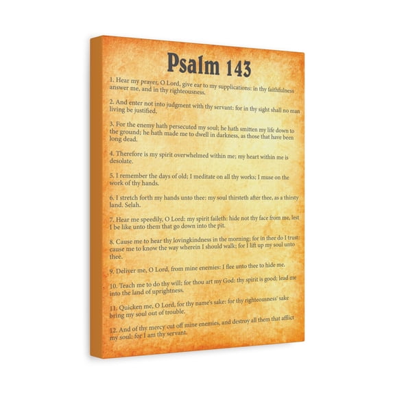 Scripture Walls Psalm 143 Gold Bible Chapter Canvas Christian Wall Art ...