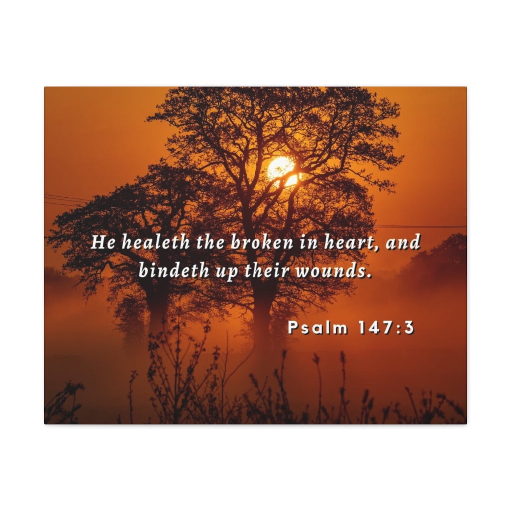 Scripture Walls Psalm 147:3 He Healeth Bible Verse Canvas Christian ...