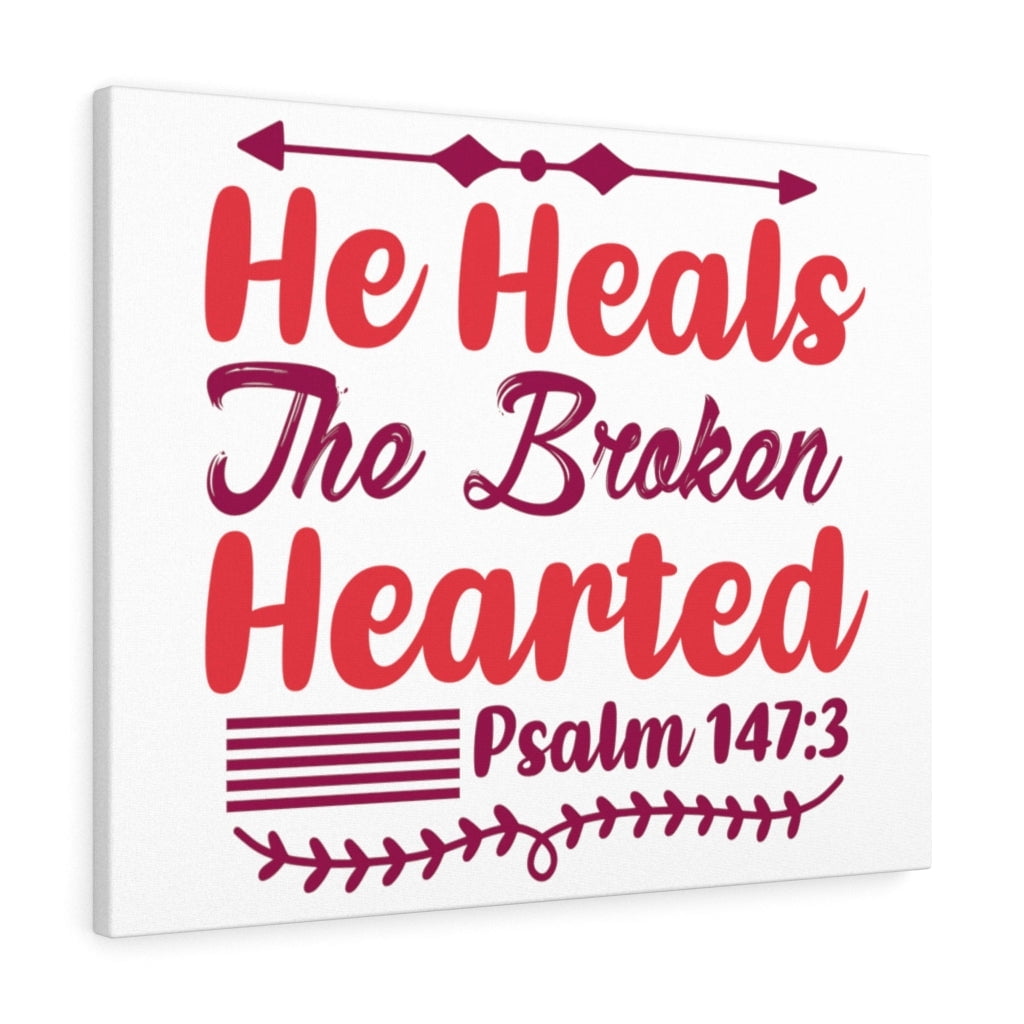 Scripture Walls Psalm 147:3 The Broken Hearted Bible Verse Canvas ...